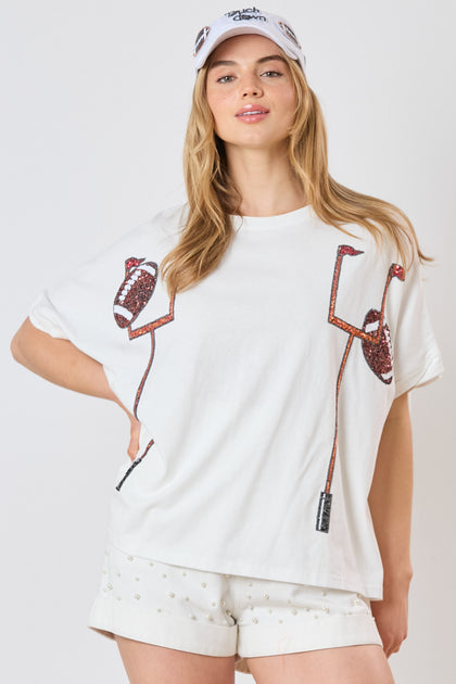 PE Sequin Goal Post Loose Fit Shirt – Miss Cocky