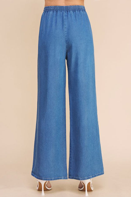 AE Denim Wide Leg Drawstring Pant – Miss Cocky