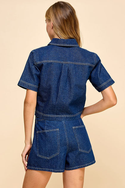 TC Denim Matching Top – Miss Cocky
