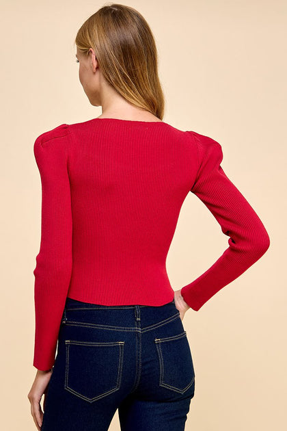 TC Ribbed Top W/ Front Buttons – Miss Cocky